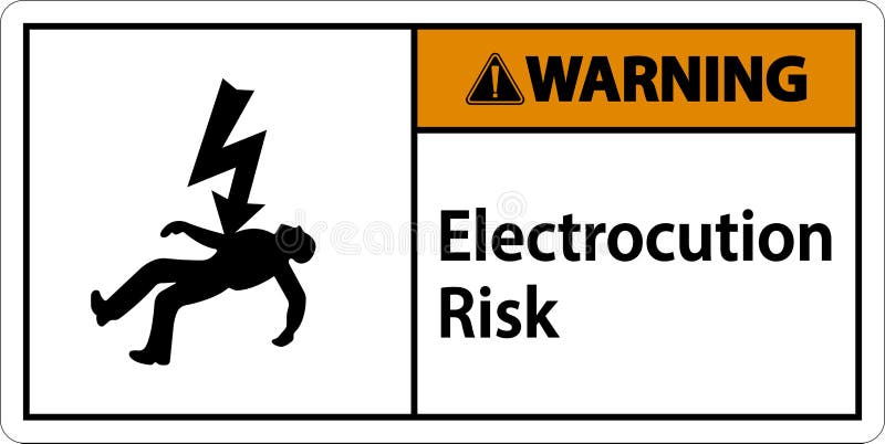 Warning Electrocution Risk Symbol Sign ,Vector Illustration, Isolate on ...