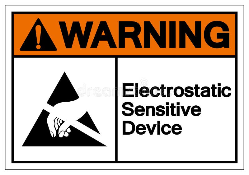 Warning Electrostatic Sensitive Device ESD Symbol Sign, Vector ...
