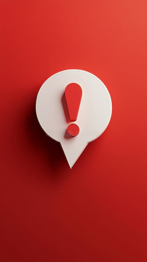 A Warning or Emergency Message is Symbolized by a Red Notification ...