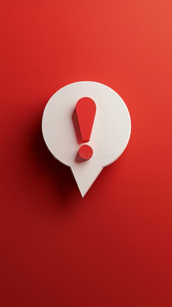 A Warning or Emergency Message is Symbolized by a Red Notification ...