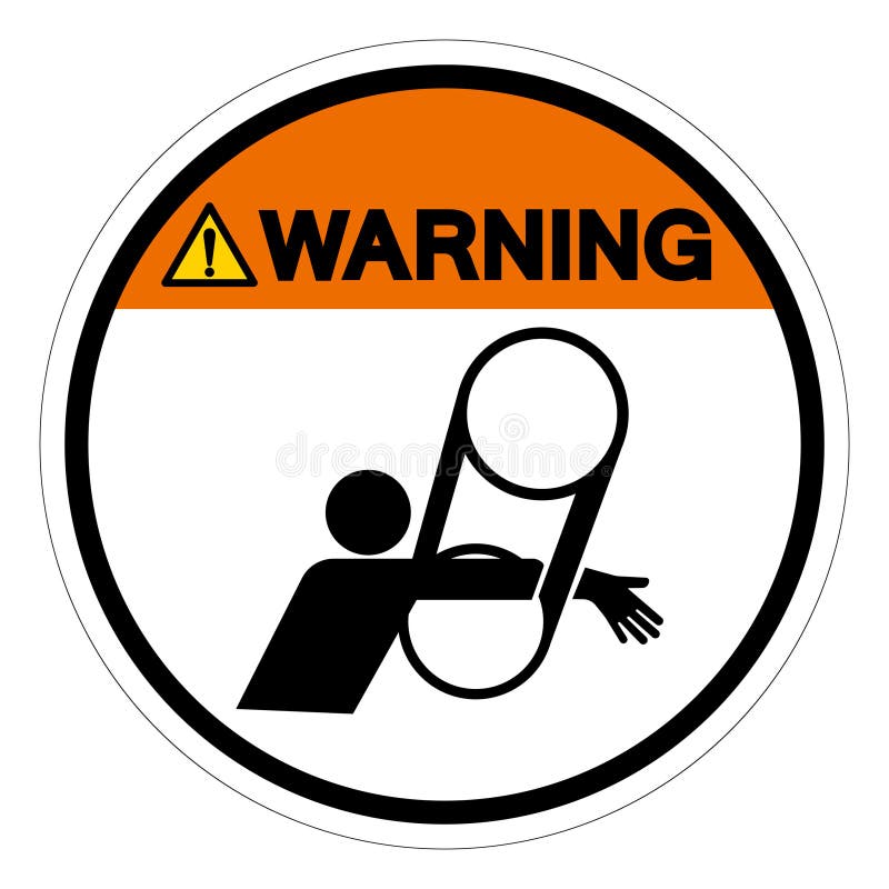 Warning Entanglement Hazard Arm Symbol Sign, Vector Illustration ...