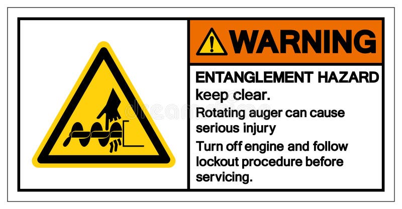 Warning Entanglement Hazard Symbol Sign, Vector Illustration, Isolate ...