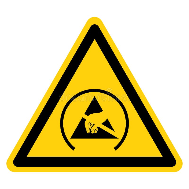 Caution Electrostatic Sensitive Device ESD Symbol Sign, Vector ...