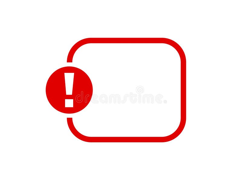 Warning: Exclamation Mark Alert with Icon Frame Design Stock Vector ...