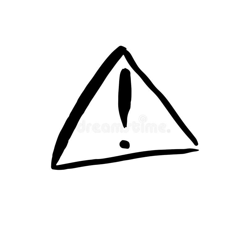 Warning Exclamation Mark. Icon Vector Symbol. Grunge Design Texture ...