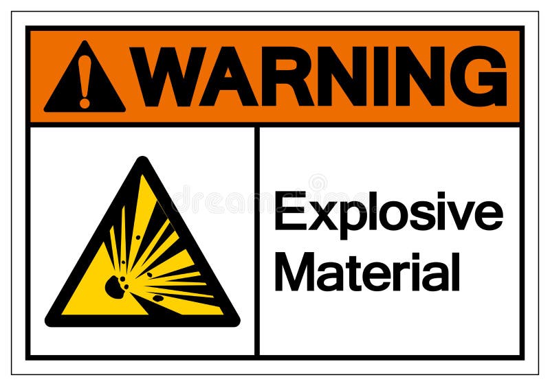 Warning Explosive Material Symbol, Vector Illustration, Isolate White ...