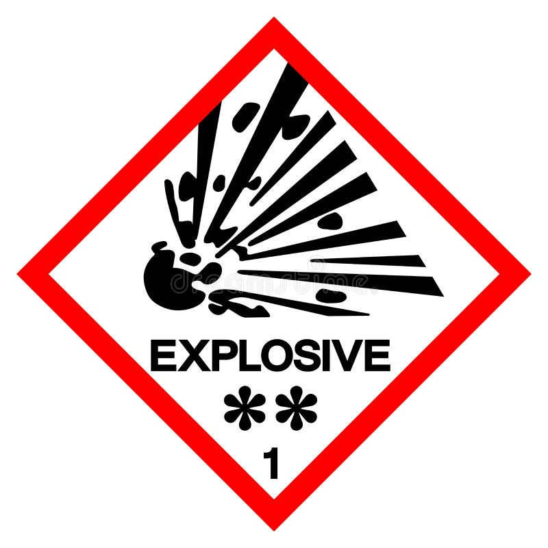 Warning Explosive Symbol Sign, Vector Illustration, Isolate on White ...