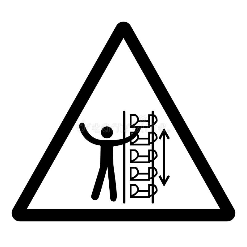 Warning Exposed Buckets and Moving Parts Symbol, Vector Illustration ...