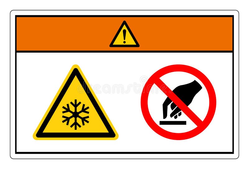 Warning Cold Burns Hazard Symbol Sign, Vector Illustration, Isolate on ...