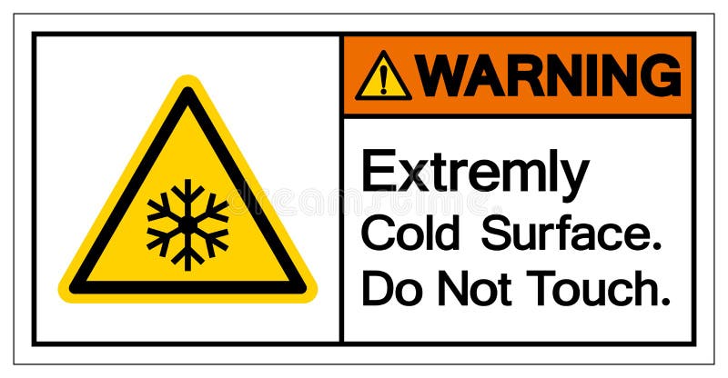 Warning Cold Burns Hazard Symbol Sign, Vector Illustration, Isolate on ...