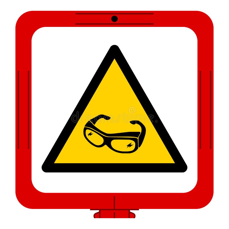 Warning Eye Protection Symbol Sign,Vector Illustration, Isolated on ...