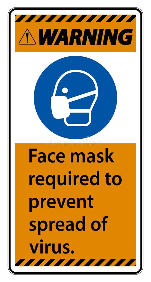 Warning Face Protection Symbol Sign, Vector Illustration, Isolate on ...