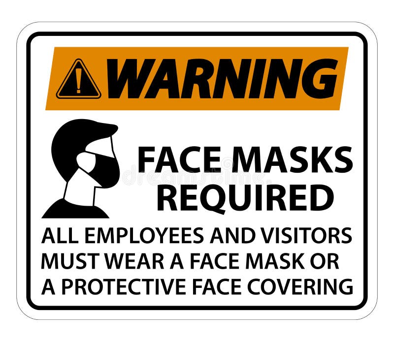 Warning Face Protection Symbol Sign, Vector Illustration, Isolate on ...
