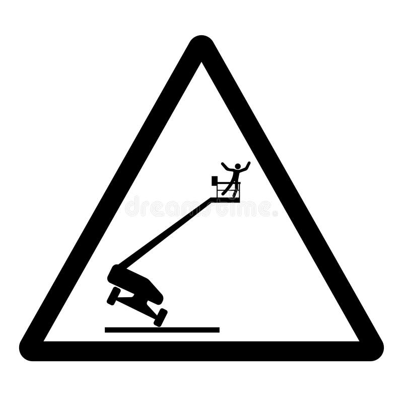 Warning Falling of Rollers Hazard Symbol Sign ,Vector Illustration ...