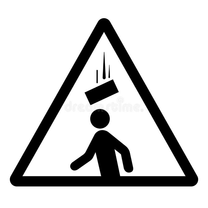 Warning Falling Debris Symbol Sign ,Vector Illustration, Isolate on ...