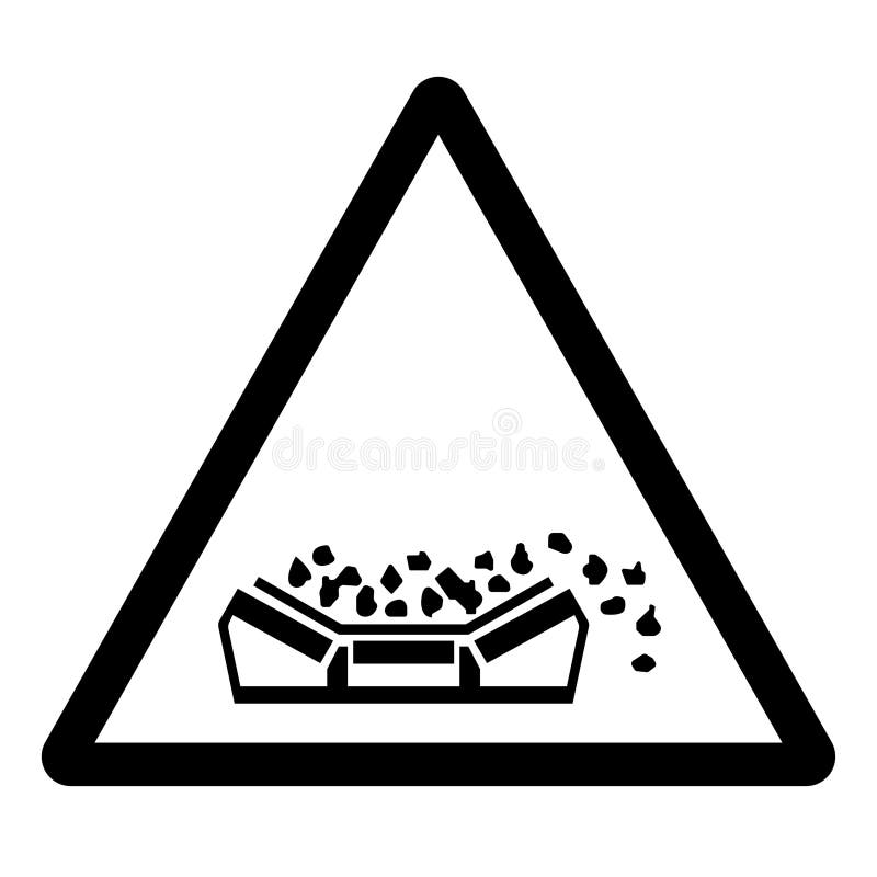 Warning Falling Material Symbol Sign, Vector Illustration, Isolate on ...