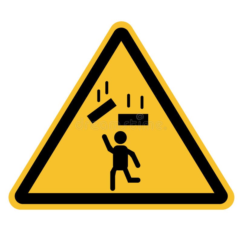 Warning Falling Objects Symbol, Vector Illustration, Isolated on White ...