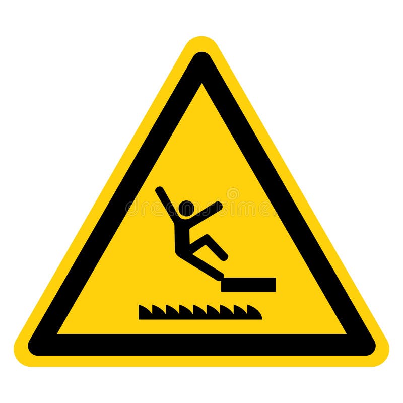Warning Falling of Rollers Hazard Symbol Sign ,Vector Illustration ...