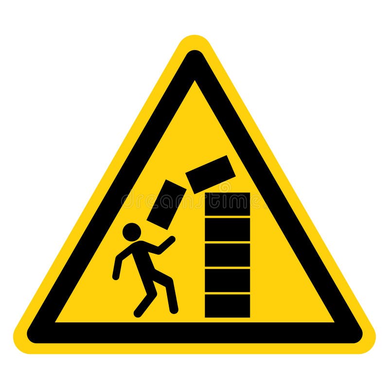 Warning Falling Weights Symbol Sign, Vector Illustration, Isolate on ...