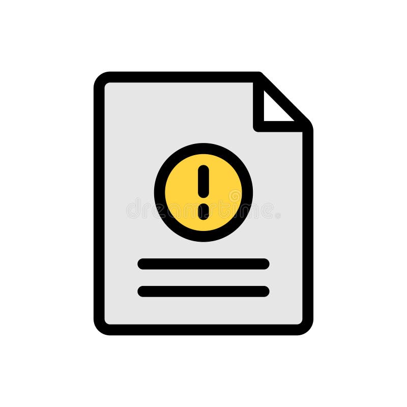 Warning file stock vector. Illustration of internet - 216655838