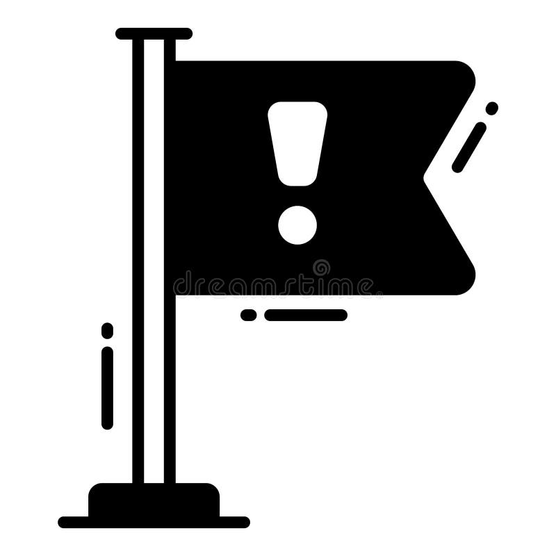 Warning Flag, Protection and Security Vector Icons Set Cyber Computer ...