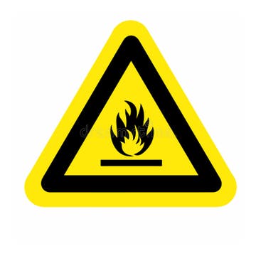 Warning Flammable Sigh, Yellow Triangle Stock Illustration ...
