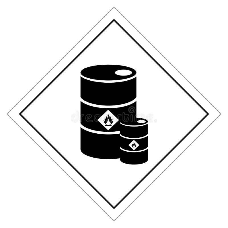 Warning Flammable Storage Area Symbol Sign, Vector Illustration ...