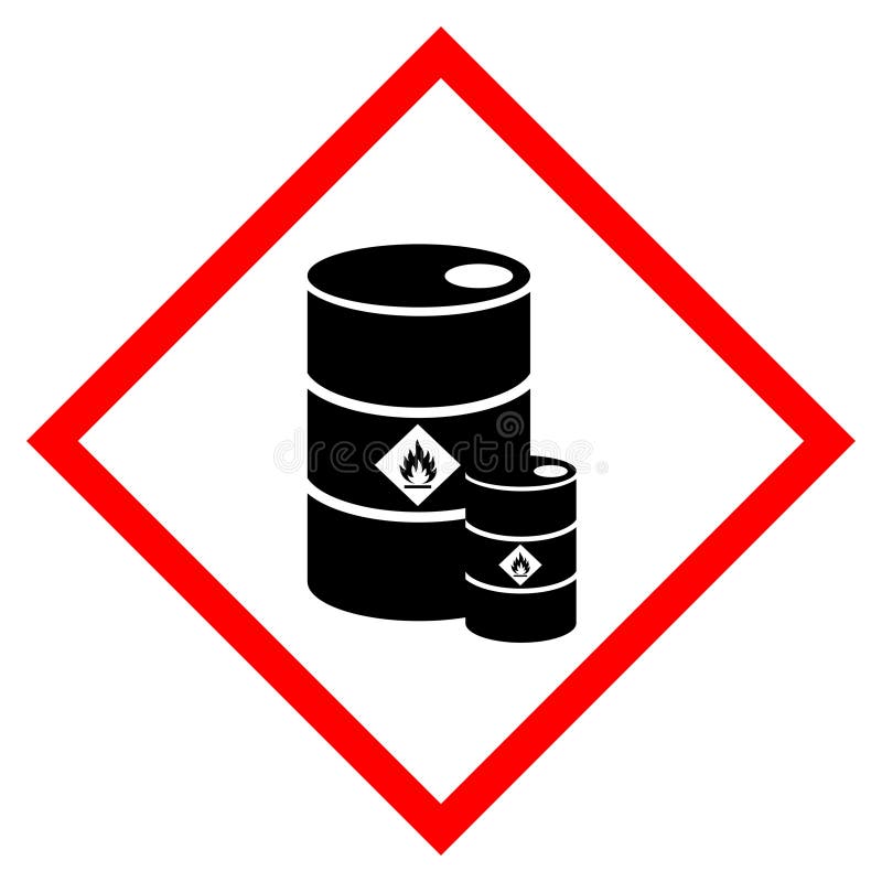 Warning Flammable Liquids Symbol Sign ,Vector Illustration, Isolate on ...