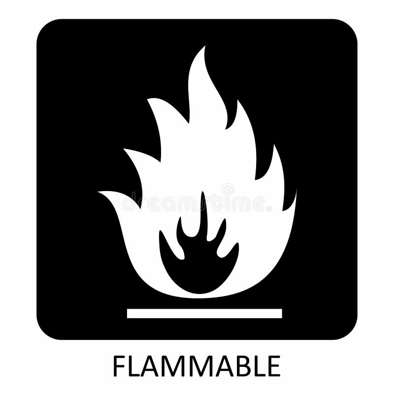 No Flammable Symbol Sign, Vector Illustration, Isolate On White ...