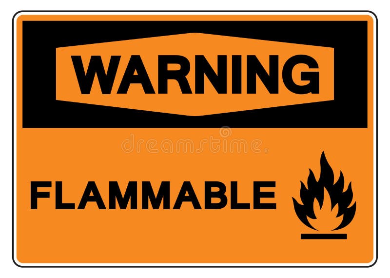 Warning Flammable Symbol Sign,Vector Illustration, Isolate on White ...
