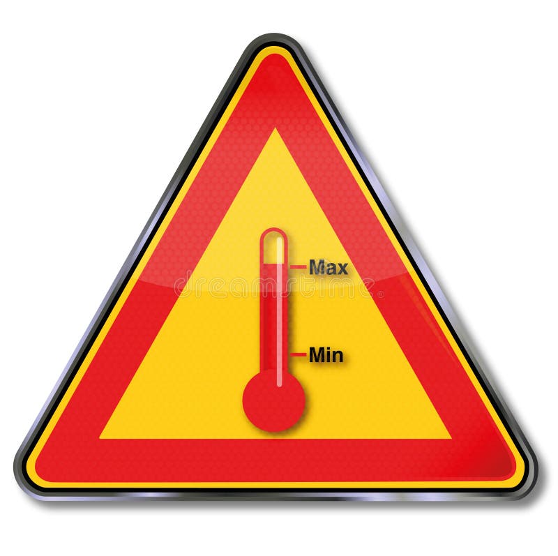 Warning of Fluctuations in Temperature and Overheating Stock Vector ...
