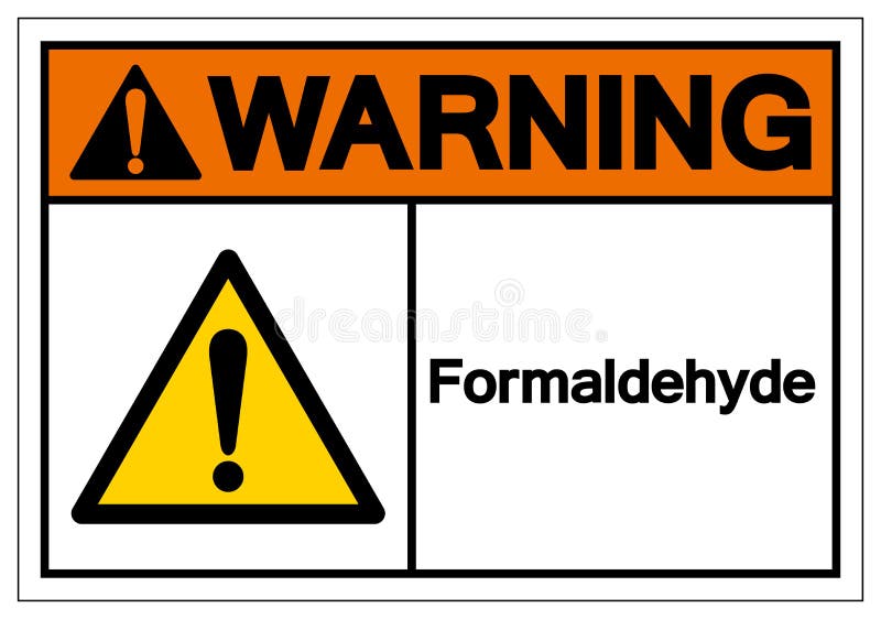 Warning Formaldehyde Symbol Sign, Vector Illustration, Isolate on White ...