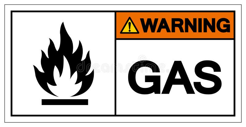 Warning Gas Symbol ,Vector Illustration, Isolate on White Background ...