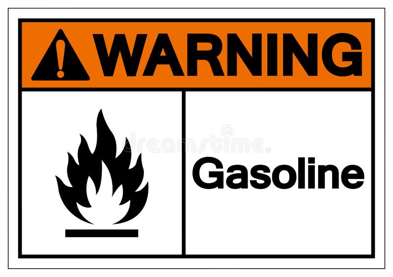 Gasoline Warning Label stock illustration. Illustration of label - 9456663