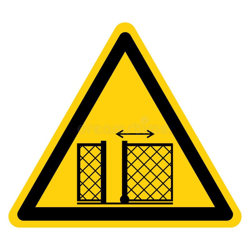 Warning Gate Opens and Closes Automatically Symbol Sign, Vector ...