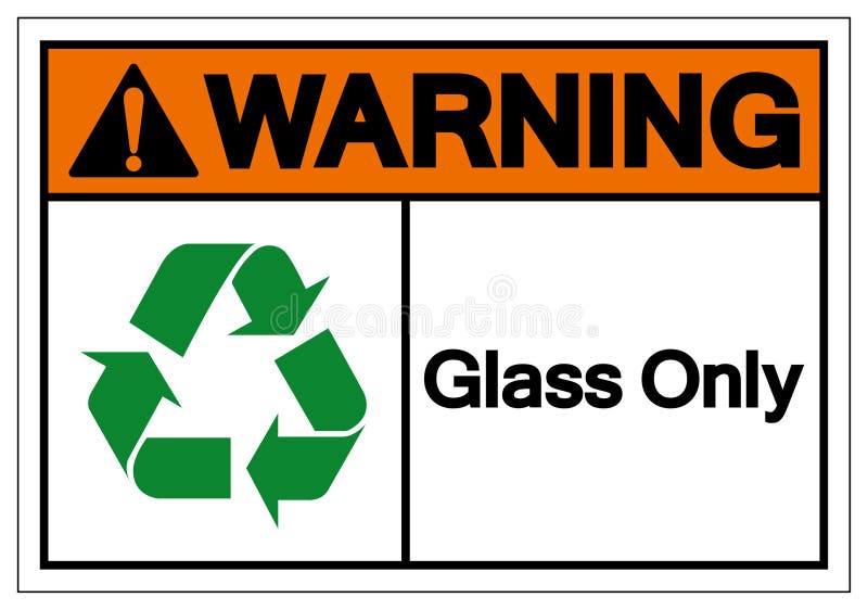 Broken Glass Warning Vector Sign Stock Vector - Illustration of injury ...