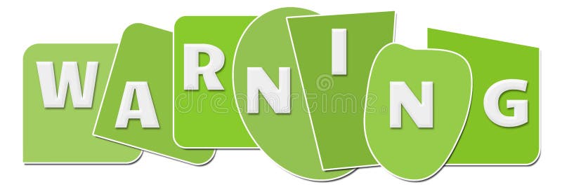 Warning Green Abstract Shapes Horizontal Stock Illustration ...