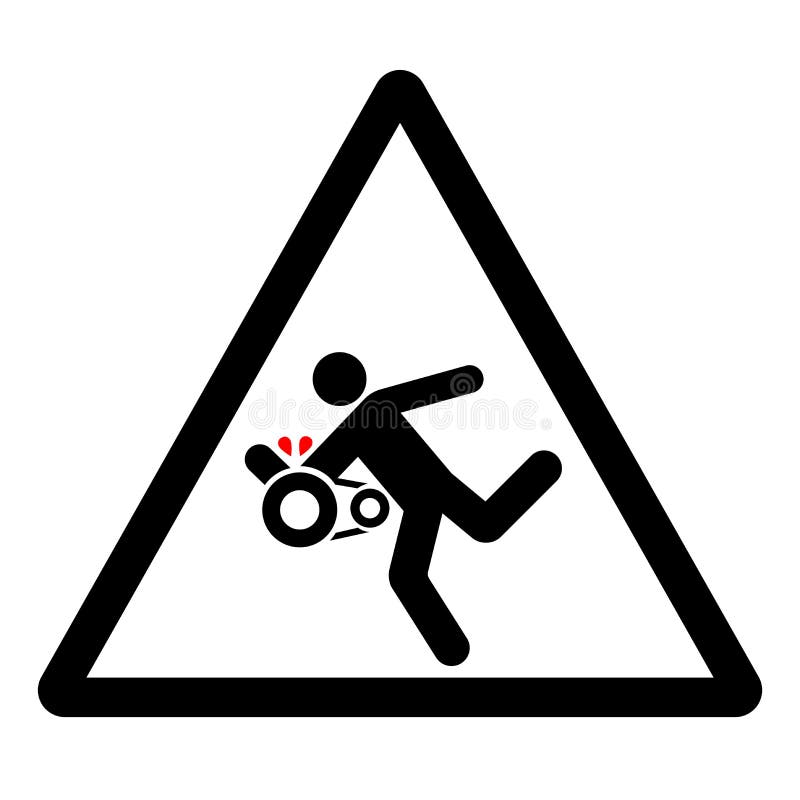 Warning Guard Remove Risk of Severe Injury Symbol Sign ,Vector ...