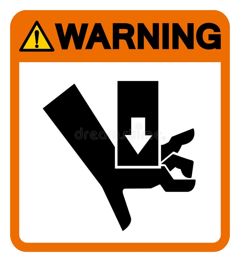 Warning Hand Crush Force from Above Symbol Sign, Vector Illustration ...