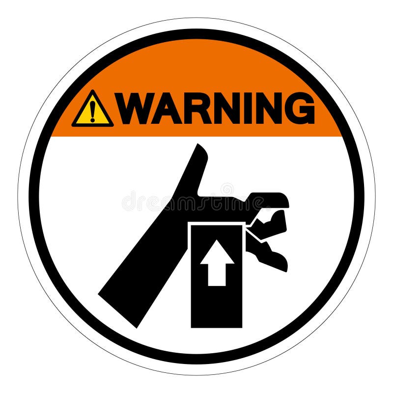 Warning Hand Crush Force from Below Symbol Sign, Vector Illustration ...