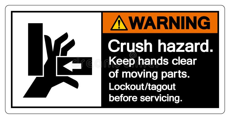 Warning Hand Entangle Left Symbol Sign, Vector Illustration, Isolate on ...
