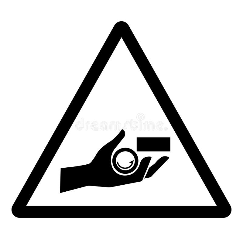 Warning Hand Crush Hazard Symbol Sign ,Vector Illustration, Isolate on ...