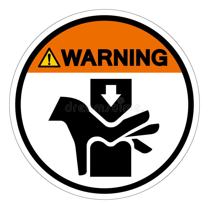Warning Hand Crush Hazard Symbol Sign, Vector Illustration, Isolate on ...
