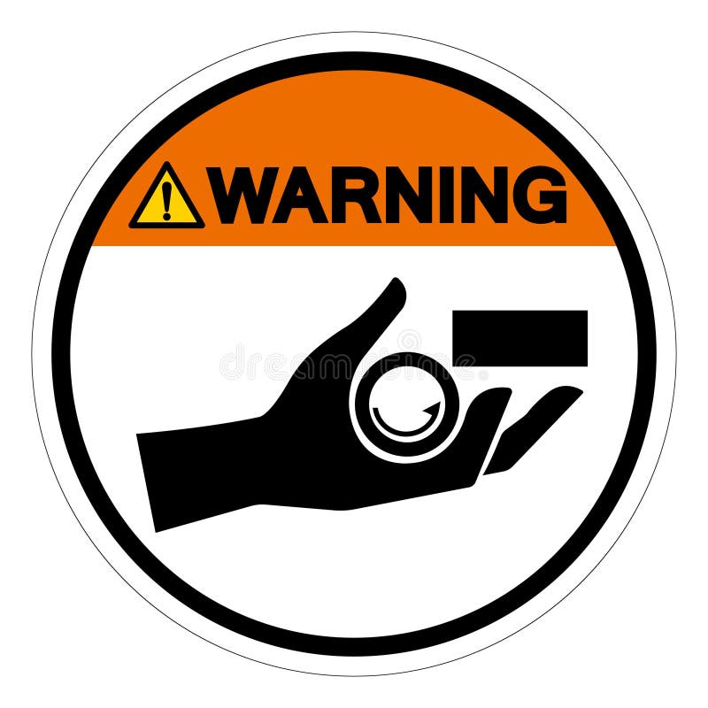 Warning Hand Crush Hazard Symbol Sign, Vector Illustration, Isolate on ...