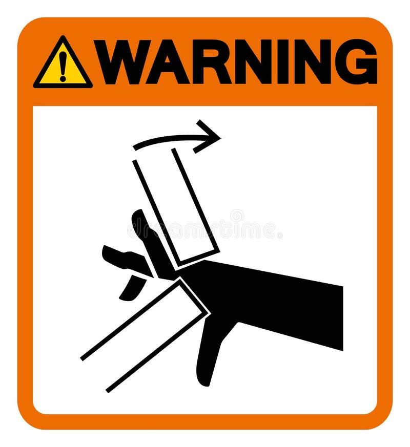Warning Hand Crush Pinch Point Symbol Sign, Vector Illustration ...