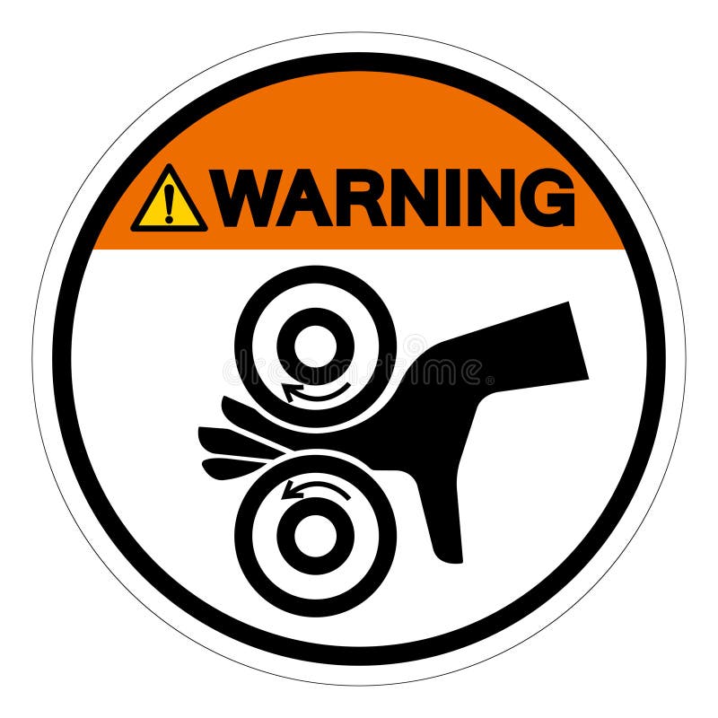 Warning Hand Entangle Left Symbol Sign, Vector Illustration, Isolate on ...