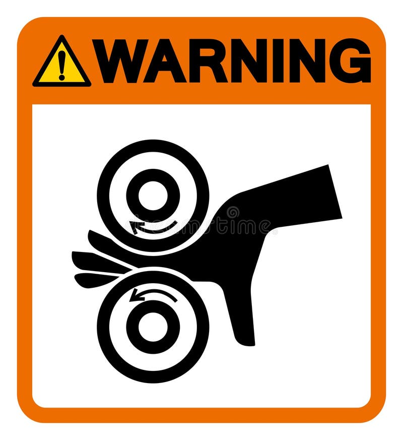 Warning Hand Entangle Left Symbol Sign, Vector Illustration, Isolate on ...