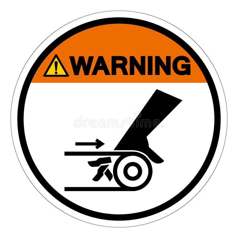 Warning Hand Entanglement Belt Drive Symbol Sign, Vector Illustration ...