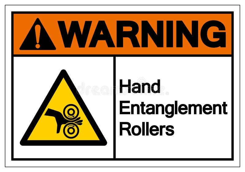 Warning Hand Entanglement Belt Drive Symbol Sign, Vector Illustration ...