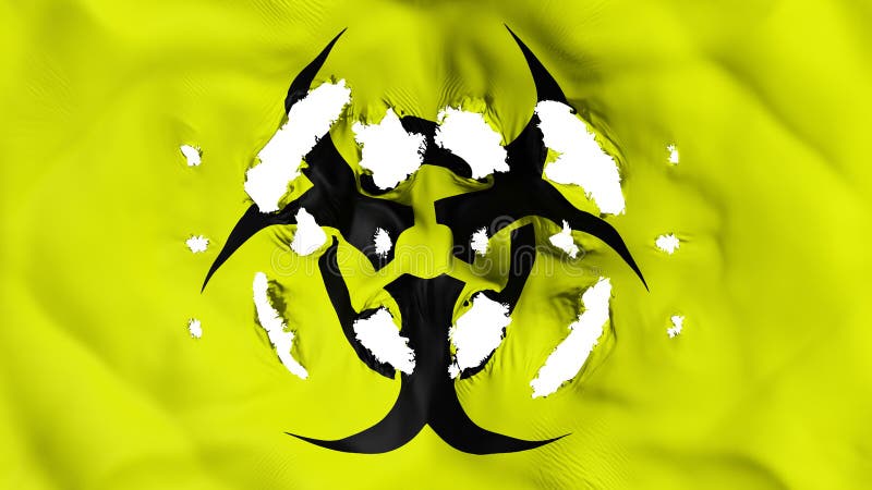 Warning Hazard Radiation Flag with a Small Holes Stock Illustration ...